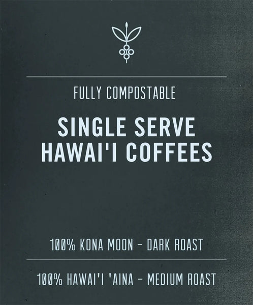 SINGLE SERVE INSTANT KONA & HAWAIIAN COFFEES, JUST + WATER | Big Island ...
